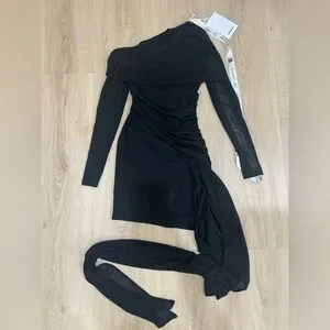 Dresses | Bbx Brand Black Mini Dress Verella Mesh Mini Panther | Poshmark